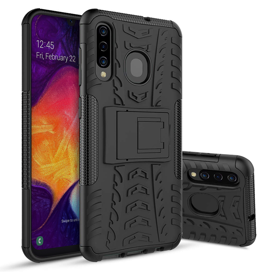 Dual Layer Rugged Case for Samsung Galaxy A20 / A30 / A50 (Black)